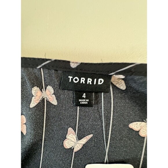 torrid | Tops | Torrid Georgette Ruffle Front Faux Wrap Vneck Cami Top ...